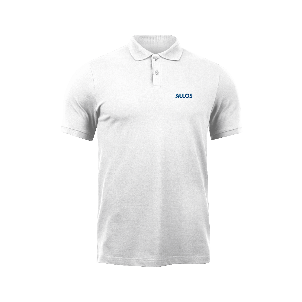 Polo Basic Masculina Branca ALLOS – ALLOS SHOP